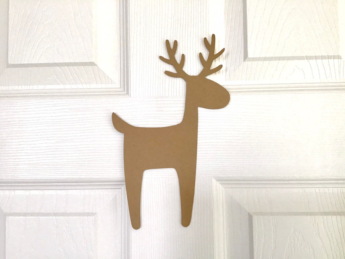 Large standing reindeer cut out die cut | Etsy