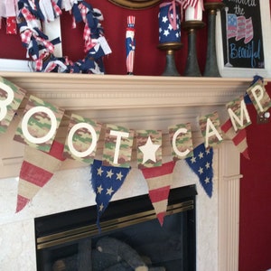 Military Party Boot Camp Paper Garland Banner - Etsy