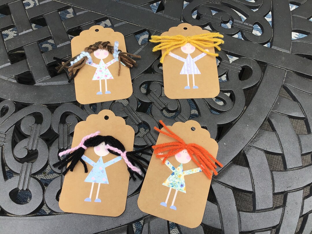 Girls Paper Dolls Gift Tags - Etsy