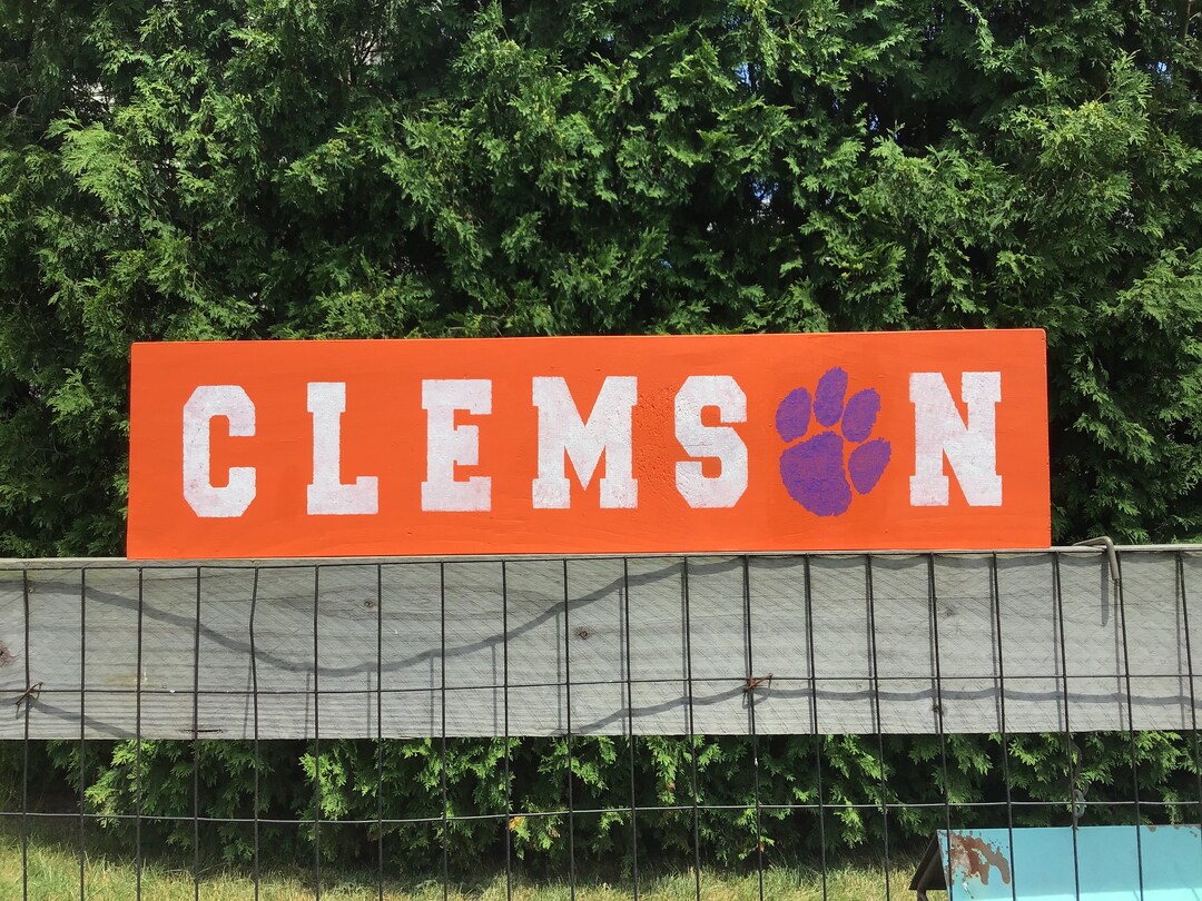 Clemson Hand Painted Large Sign. Officially Licensed - Etsy
