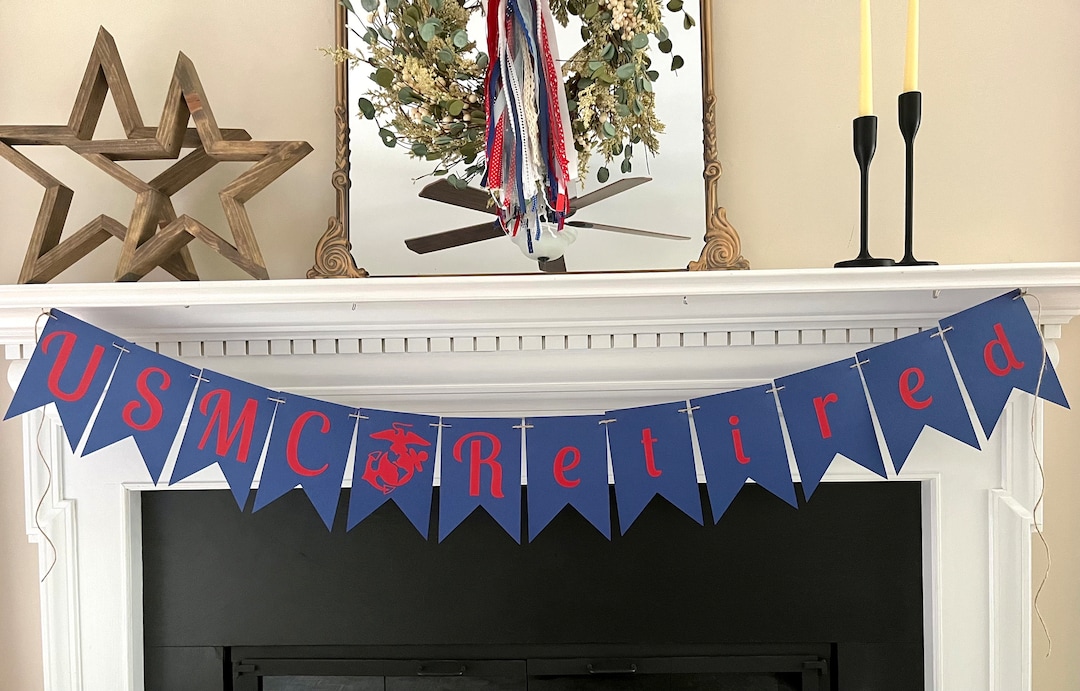 USMC Retired Banner Garland. Officially Licensed 576-24 - Etsy
