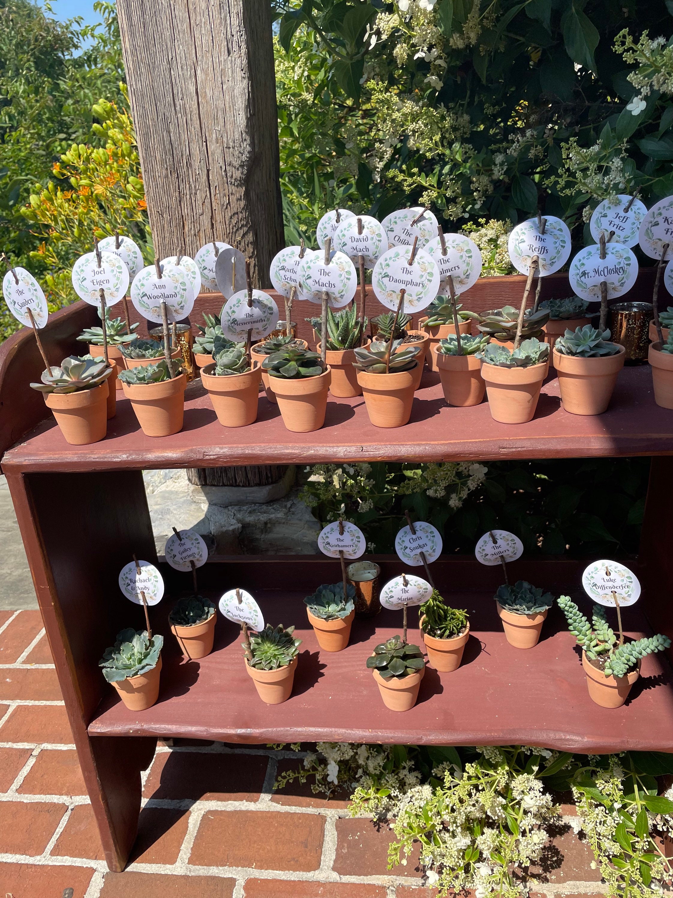 Rustic, Boho, Farmhouse Name Tags, Table Numbers, Plant Markers Wedding ...