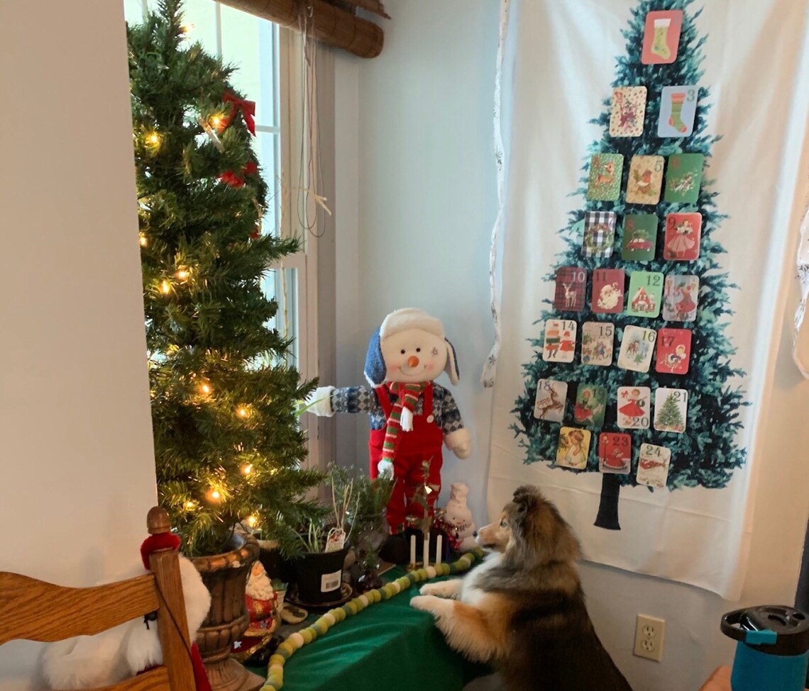 Advent Christmas Countdown Cards Planner Journal Vintage Retro - Etsy