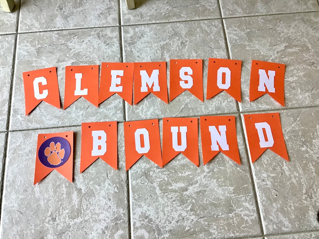 Clemson Bound Banner Garland. Officially Licensed - Etsy
