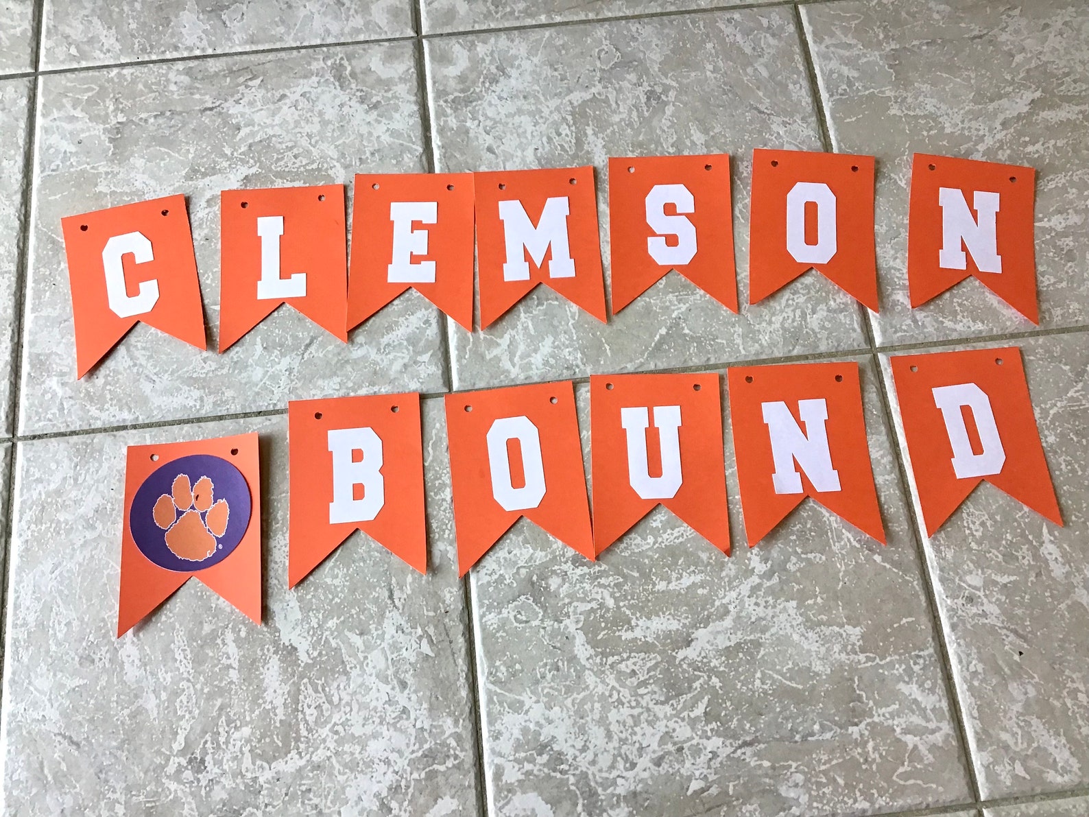 Clemson Bound Banner Garland. Officially Licensed - Etsy