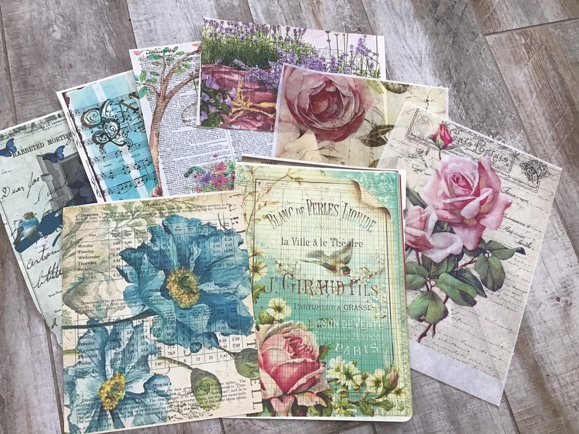 Vintage Images Paper Ephemera Pack Florals - Etsy