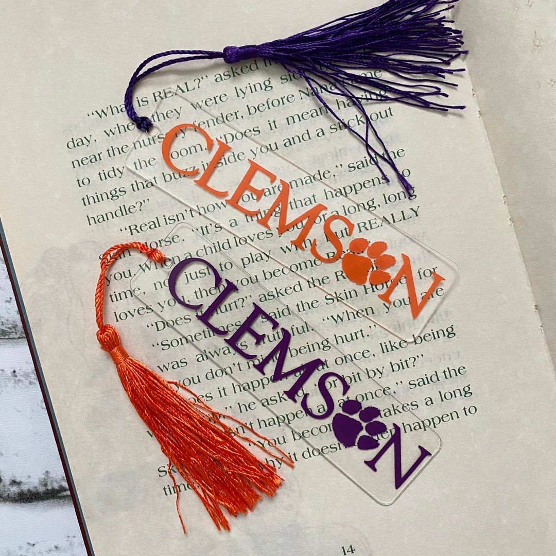 Clemson Tigers Clear Bookmark. Officially Licensed - Etsy