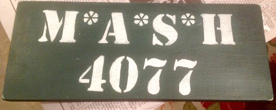 MASH 4077 Sign Hand Painted - Etsy
