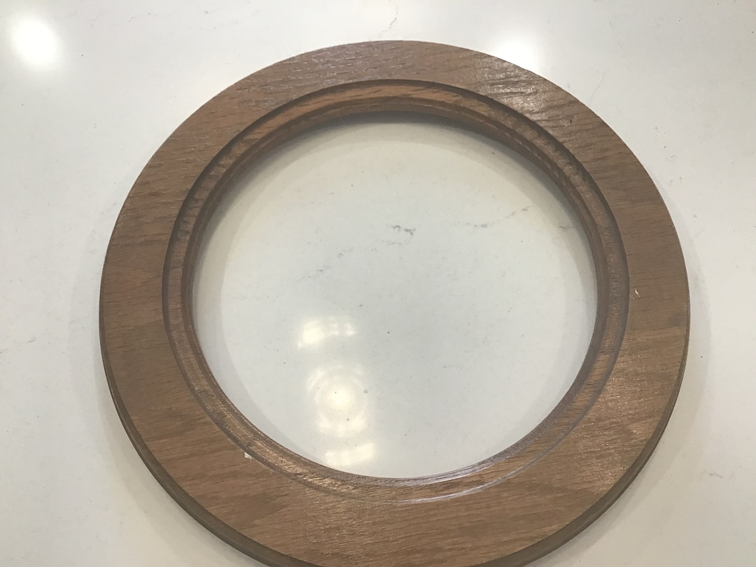 Vintage Wooden Round Frame Approx 10” - Etsy