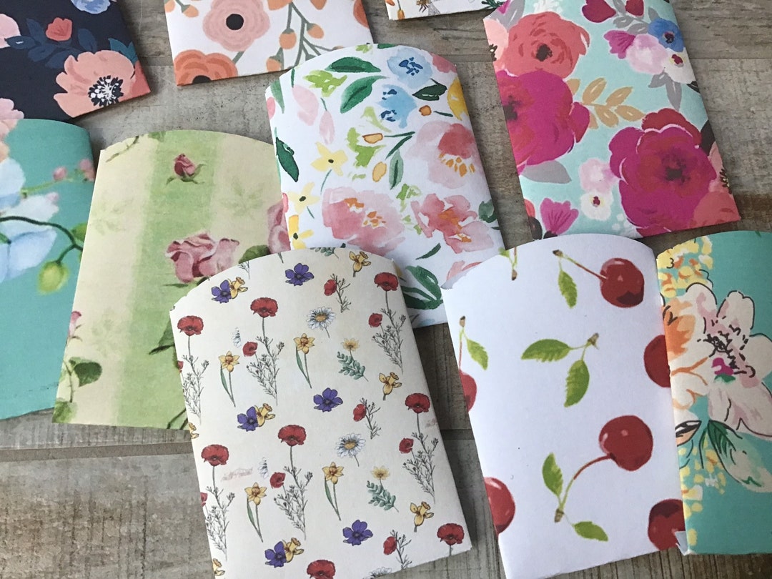 Assorted Floral Designs Small Envelopes Pouches Gift Cards - Etsy