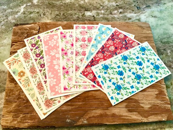 Floral Printed Index Cards Planner Journal | Etsy