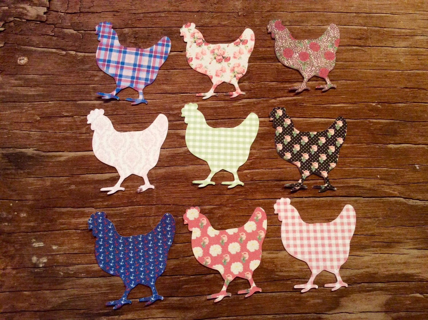 French Country Chicken Cut Outs Die Cuts Paper Cuts - Etsy