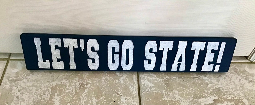 Let's Go State Blue and White Sign. Officially Licensed - Etsy