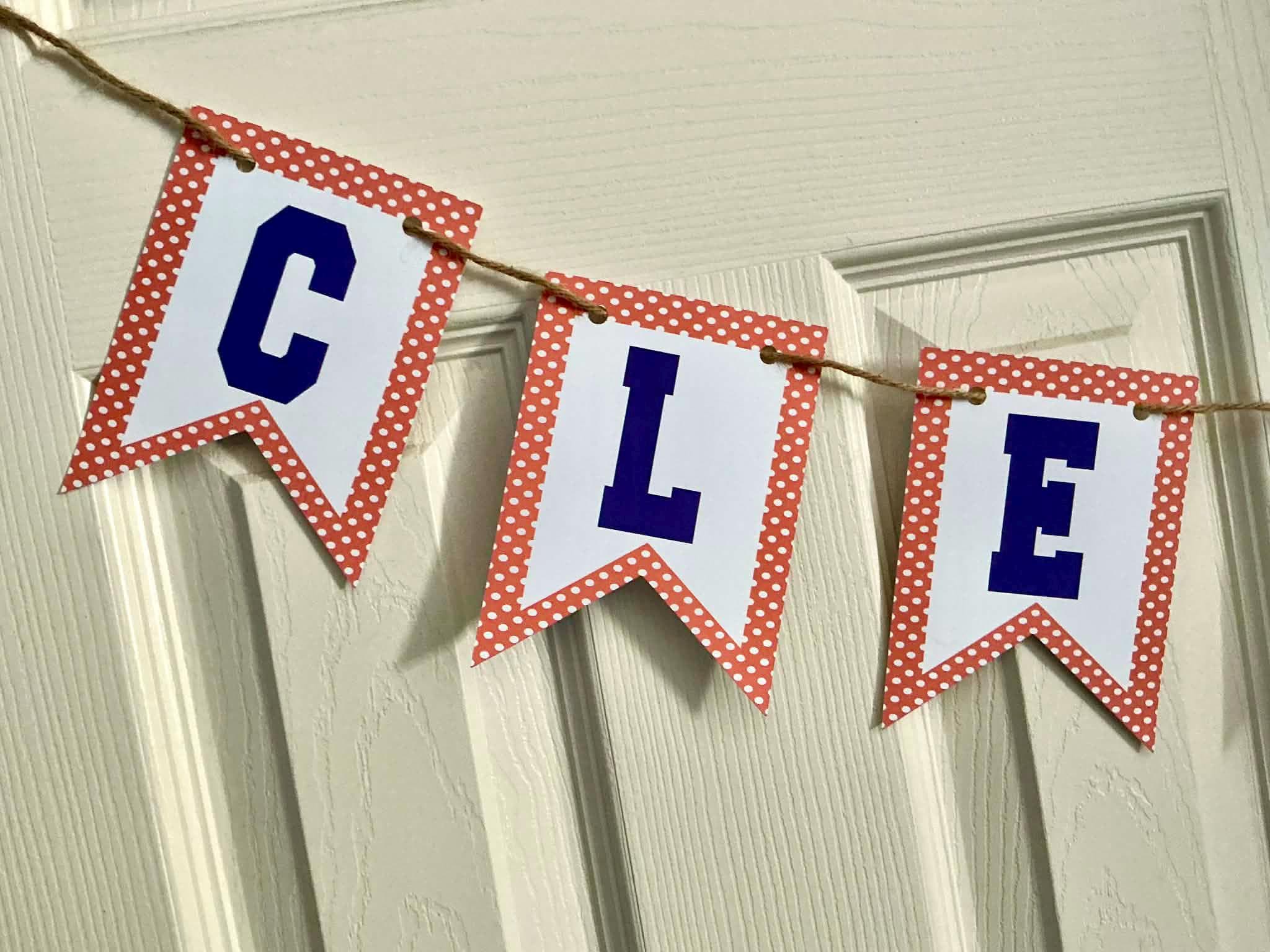 Clemson Bound Banner Garland. Officially Licensed - Etsy