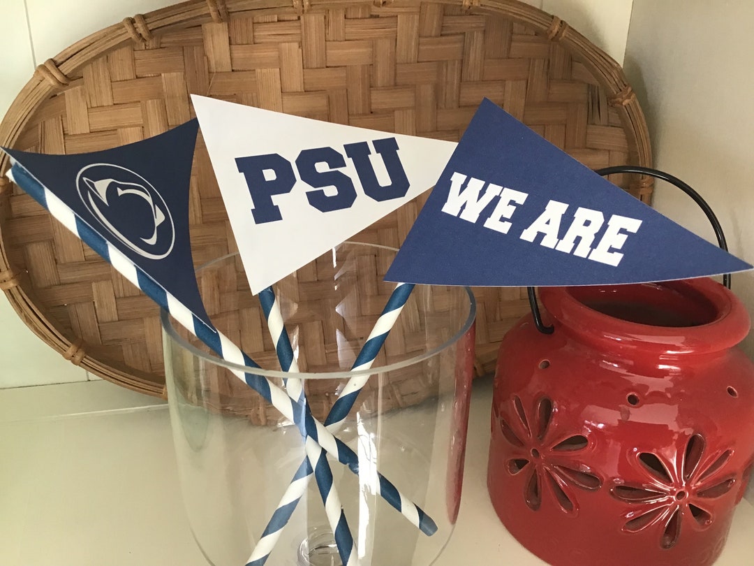 Penn State Graduation Tailgate Party Pennants Flags Props Cake Toppers ...