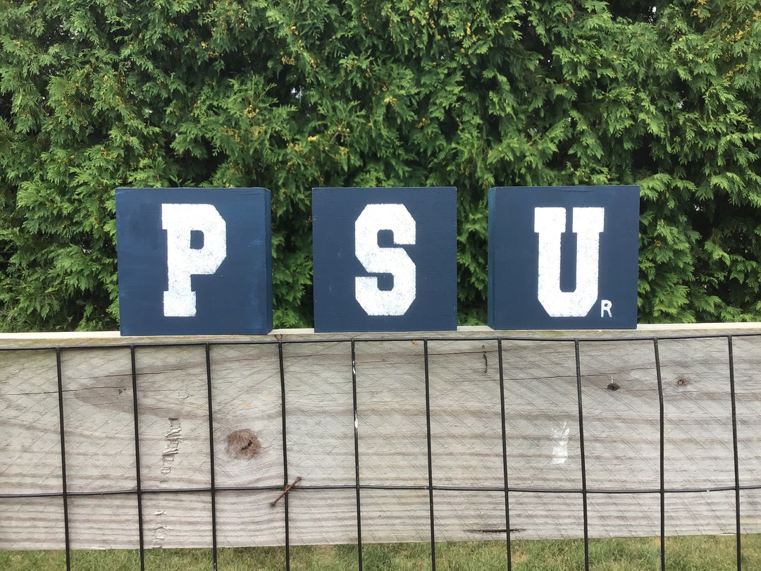 PSU Penn State University Chunky Wooden Blocks Shelf Sitter. Officially ...