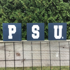 PSU Penn State University Chunky Wooden Blocks Shelf Sitter. Officially ...