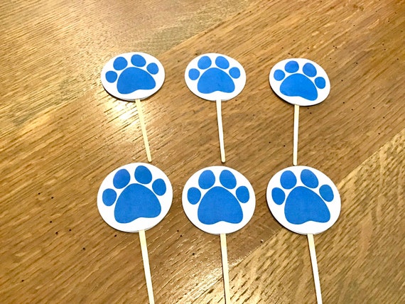 Custom Paw Print Cupcake Toppers Cake Picks | Etsy