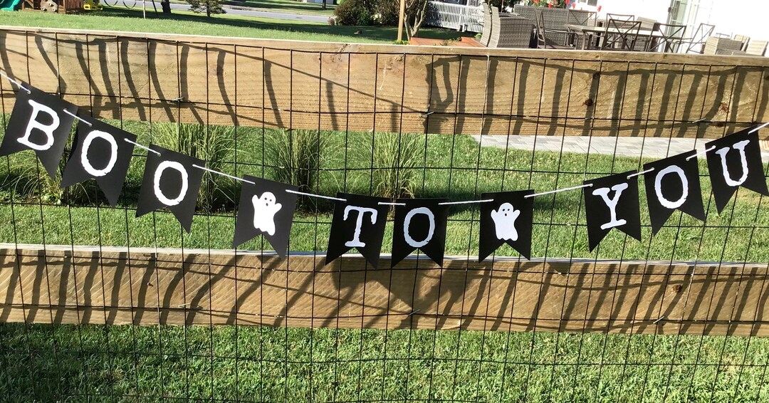 Boo to You Halloween Banner Garland - Etsy