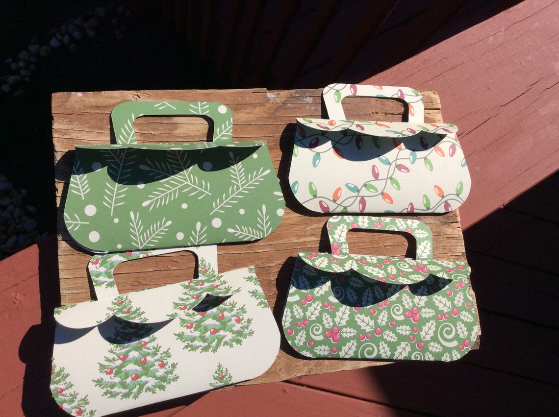 Adorable handmade paper gift card purses | Etsy