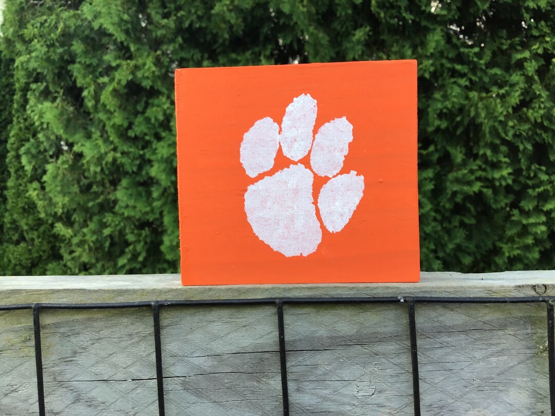 Clemson Small Mini Tier Tray Sign. Paw Print Officially Licensed - Etsy