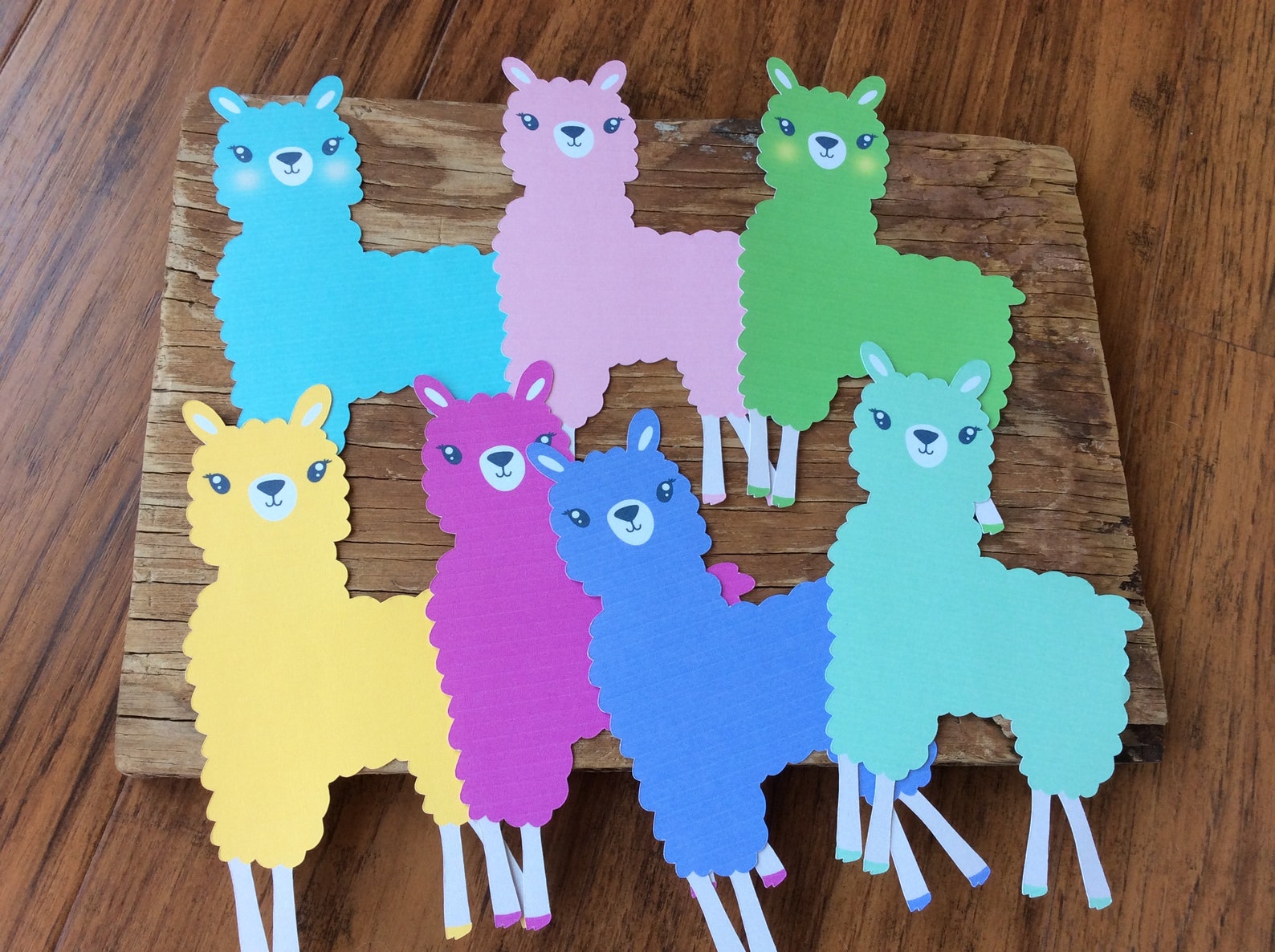Colorful Llama Paper Cut Outs - Etsy