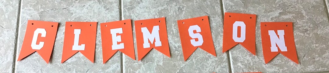Clemson Banner Garland. Graduation Parties Tailgates. Officially ...