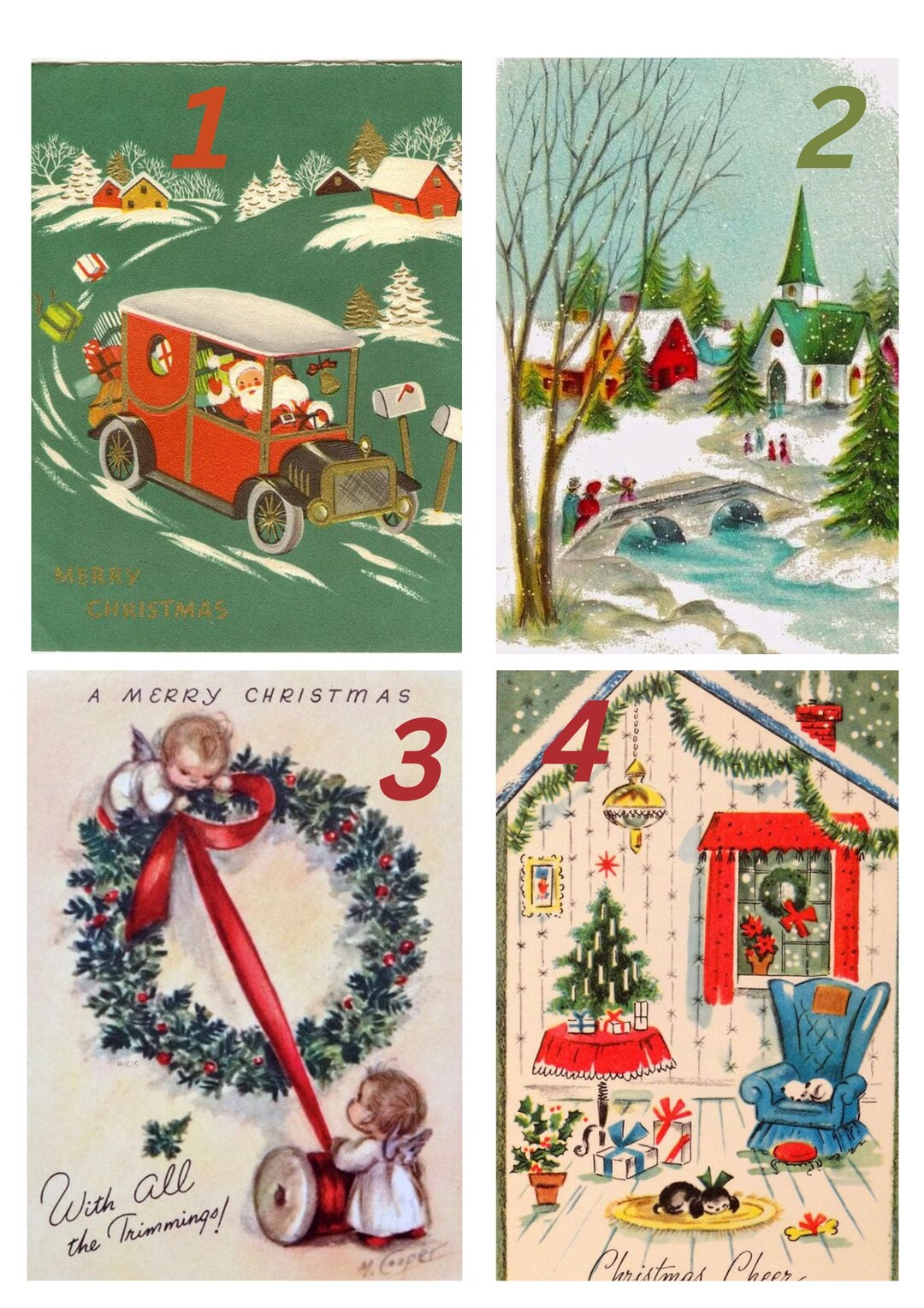 Digital Advent Christmas Countdown Cards - Etsy