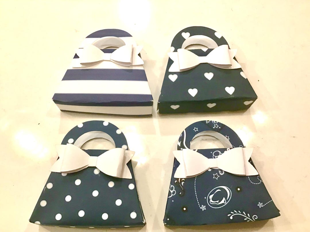 Cute Blue and White Penn State Gift Bag Purses With Bow Set of 4 - Etsy