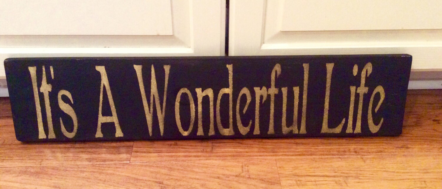 Its a Wonderful Life sign 25 x 6 | Etsy