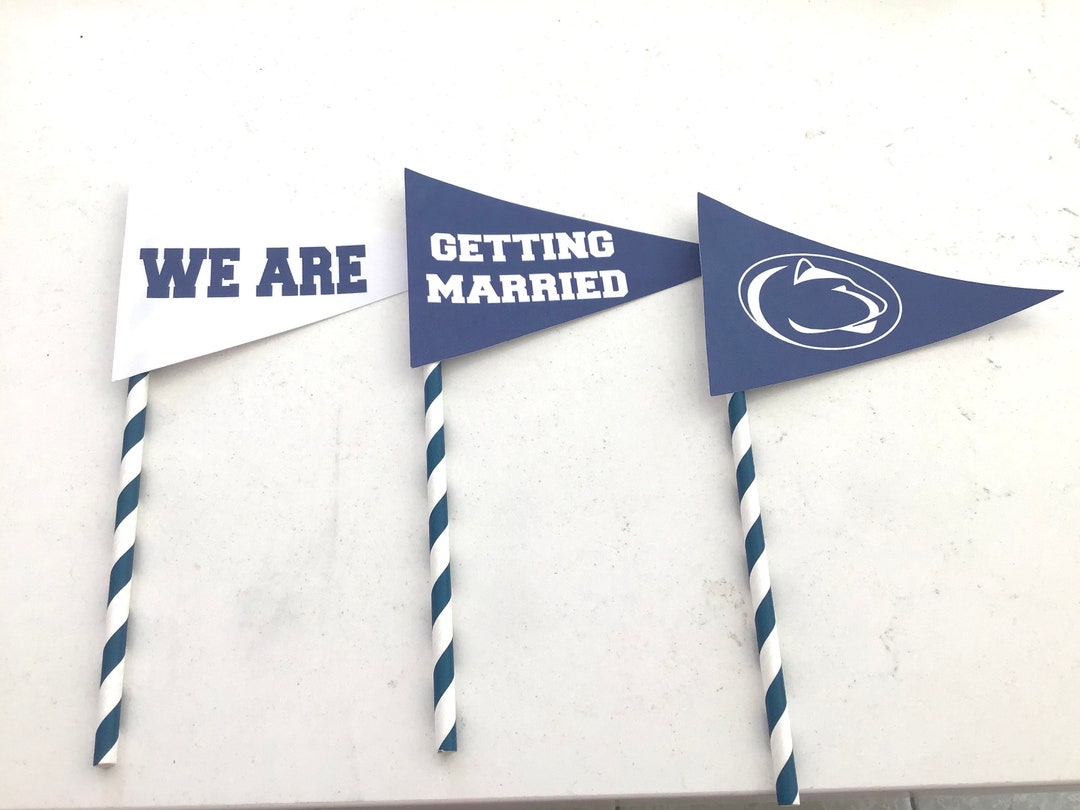Penn State Custom Wedding, Engagement, Baby, Etc. Pennants Flags Props ...