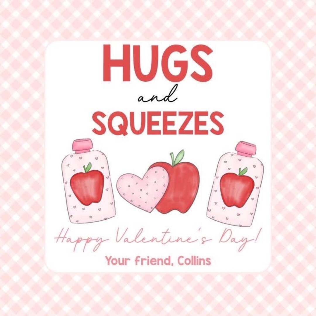 Hugs and Squeezes Valentine’s Day Card - Etsy