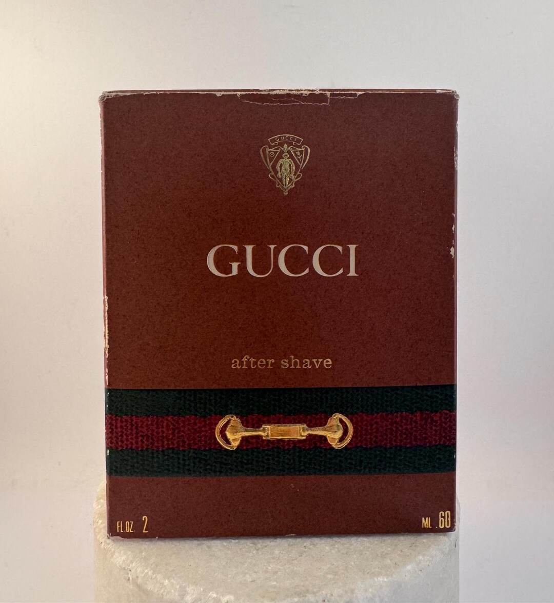 Vintage GUCCI Pour Homme After Shave 2 Fl Oz / 60 Ml. 55% Vol. Rare ...