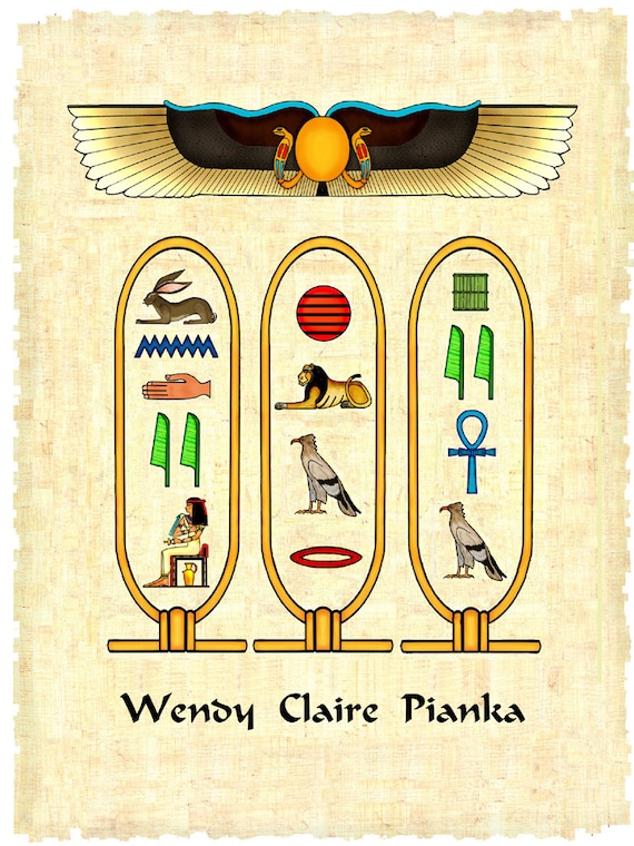 Egyptian Cartouche Custom Ancient Egyptian Hieroglyphics | Etsy