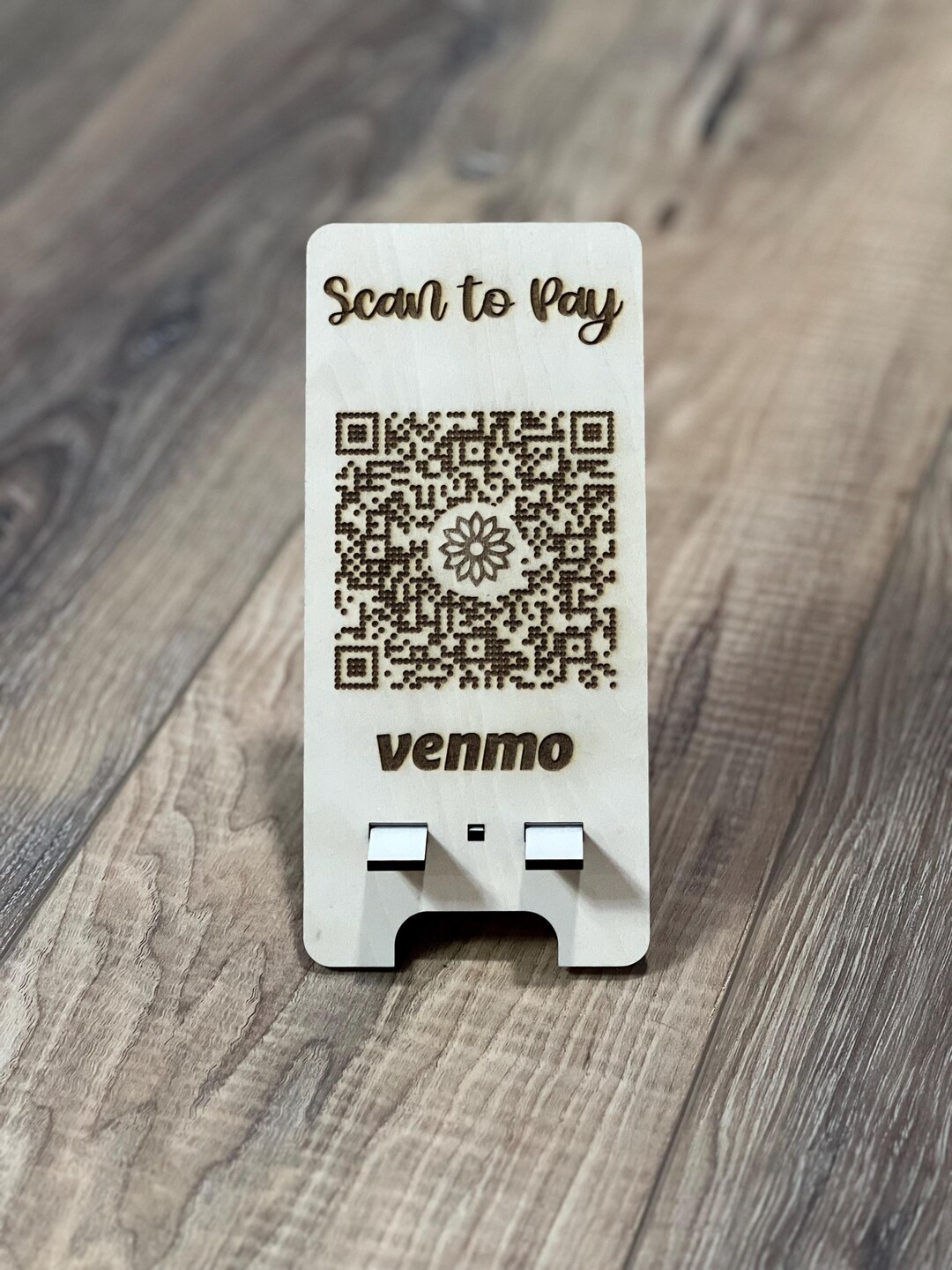 Laser Engraved Wood QR Code Sign. - Etsy