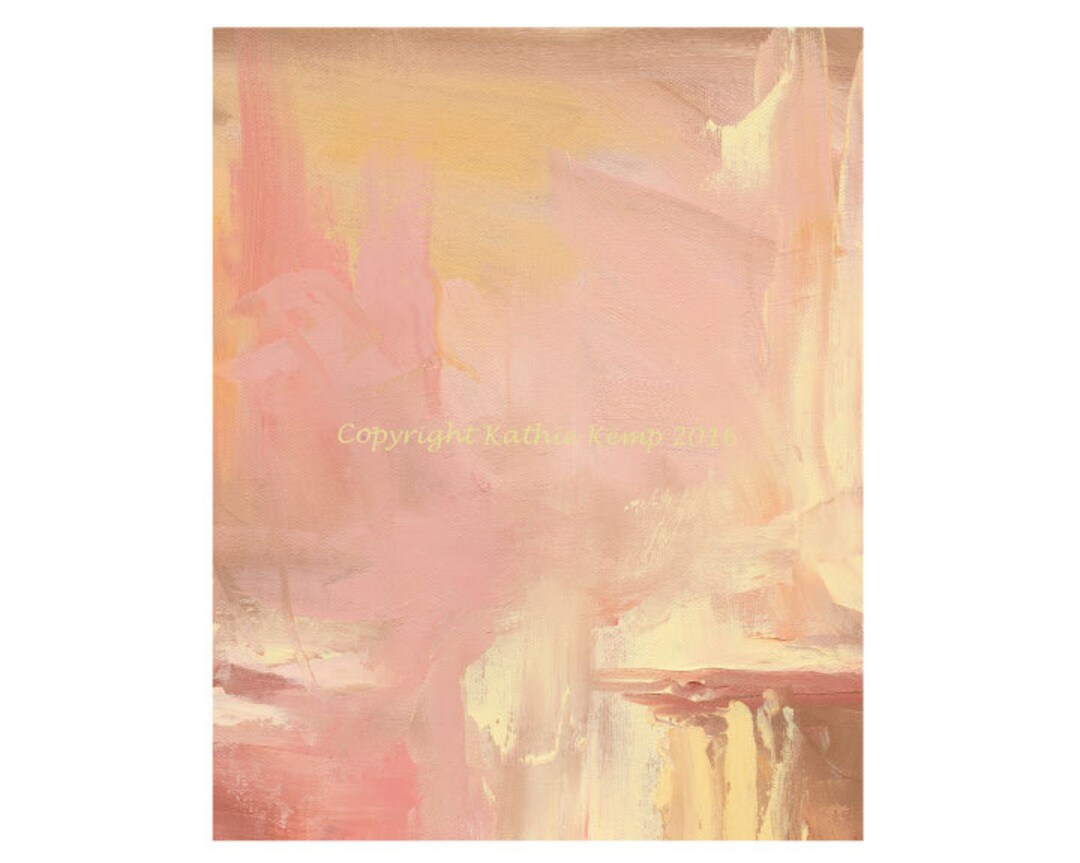 Rose Quartz Abstract Art Print: Warm Pink Minimalist Giclee (8x10) - Etsy