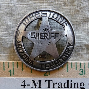 Tombstone Sheriff Az Territory made in the USA | Etsy