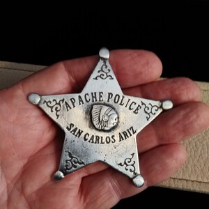 Apache Police San Carlos Reservation Badge, Old West Badges, Wild West ...