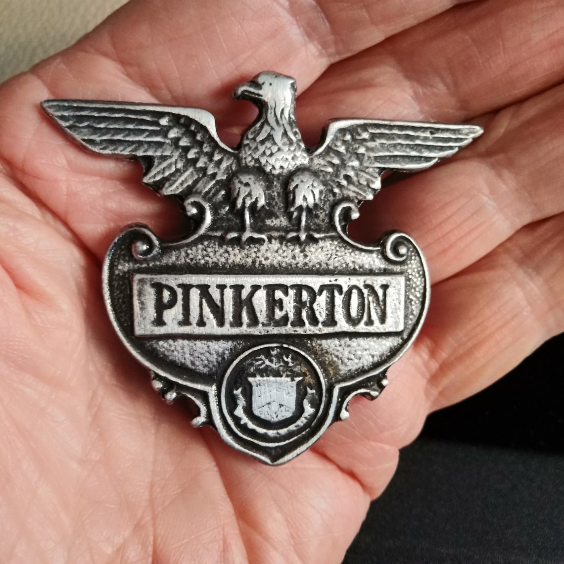 Pinkerton Badge With Pin Back Old West Badges Wild West - Etsy