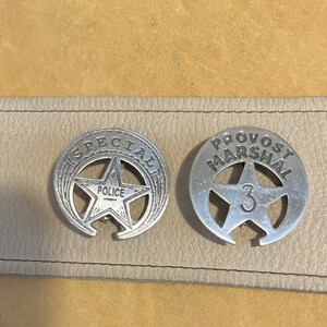 Two Badges: Provost Marshal and Special Police With Pin Back (made in ...