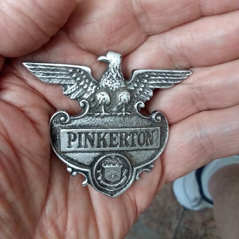 Pinkerton Badge With Pin Back Old West Badges Wild West | Etsy
