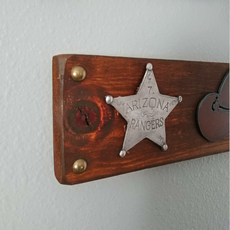 Arizona Ranger and Cowboy Hat Old West Badge Mounted on Wood - Etsy