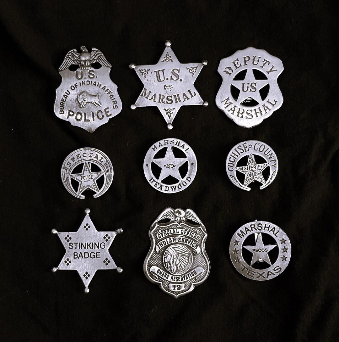 9 BADGES of the Old West hand Made in made in the USA - Etsy