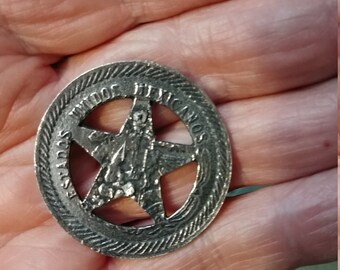 Texas Rangers Company a Badge With Pin Back made in the USA - Etsy