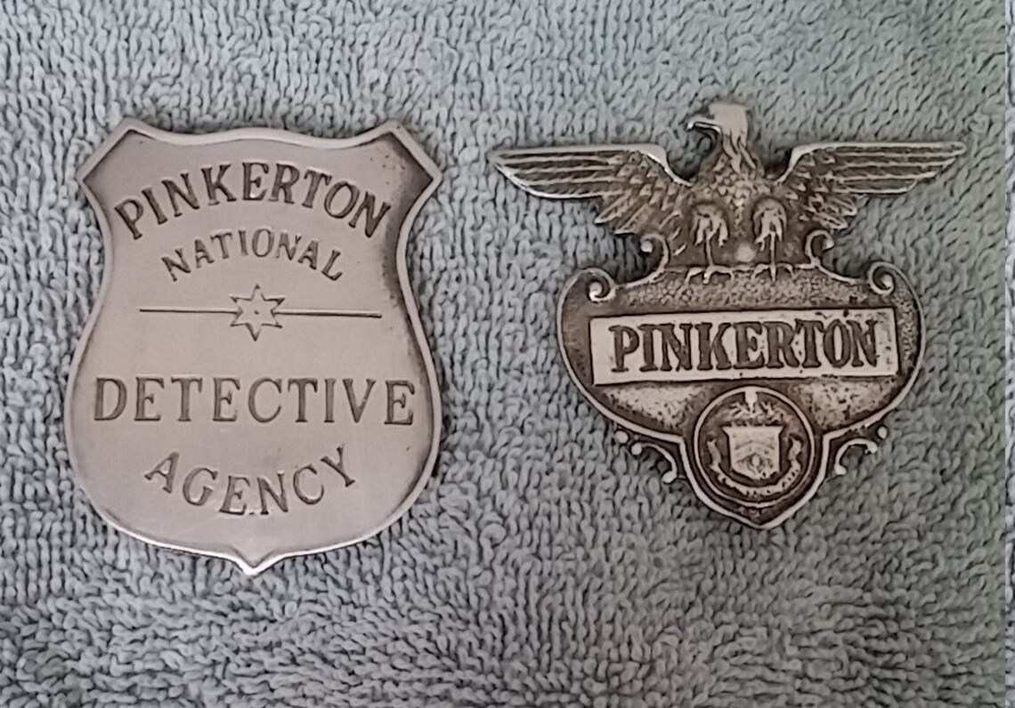 Pinkerton and Pinkerton Detective Agency Badge TWO Badges - Etsy
