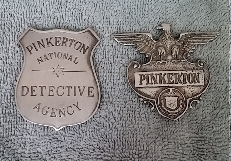 Pinkerton and Pinkerton Detective Agency Badge TWO Badges - Etsy