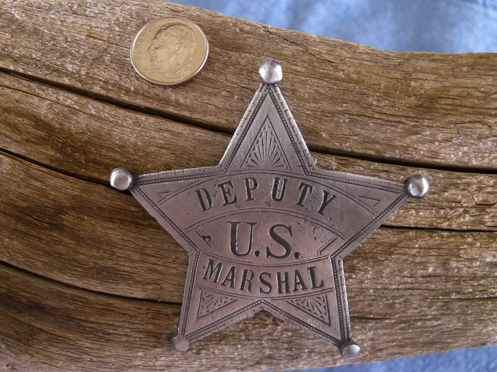 Deputy US Marshall 5 Point Star Badge With Pin Back made in | Etsy