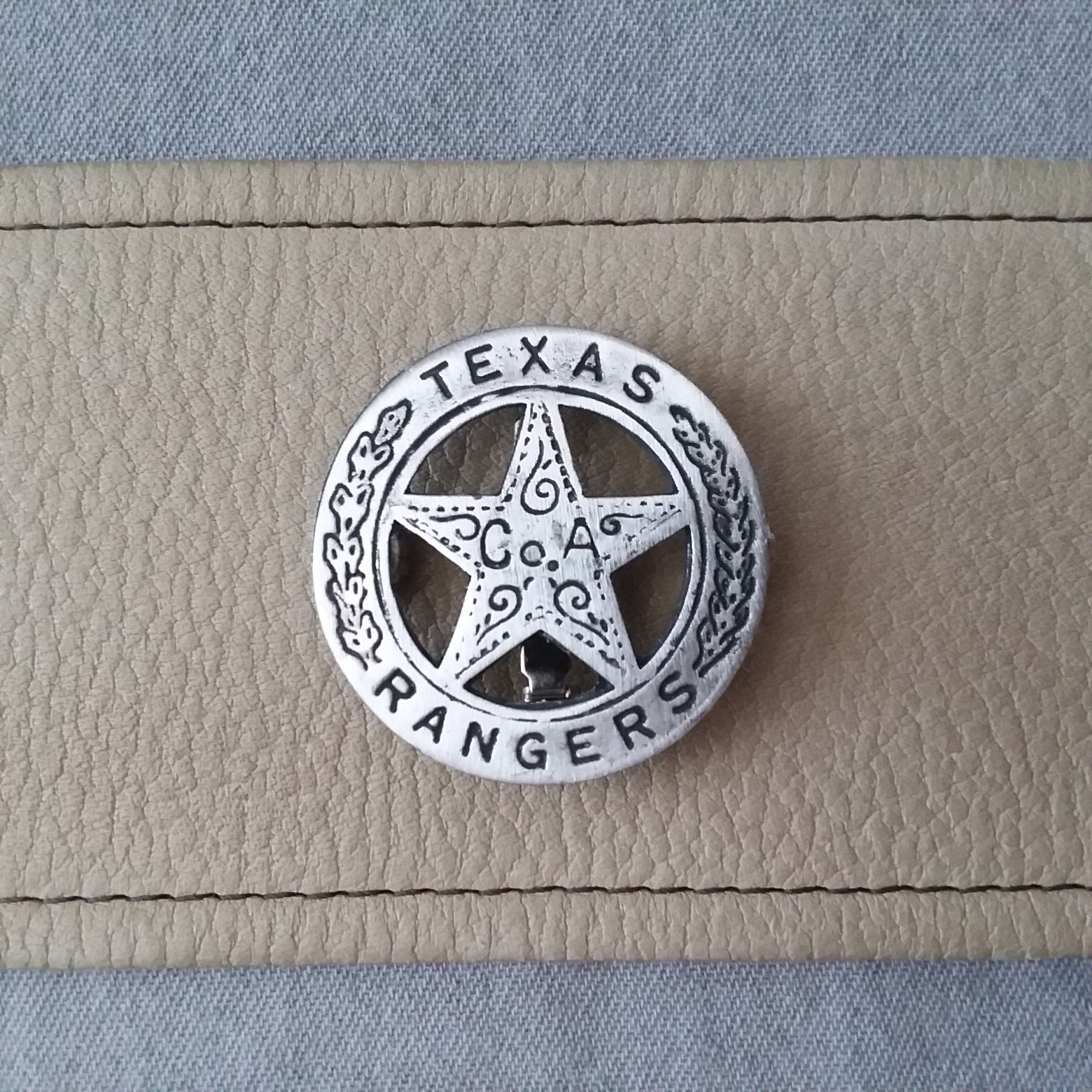 Texas Rangers Flag Badge with pin back Made In The USA Collectibles Art ...
