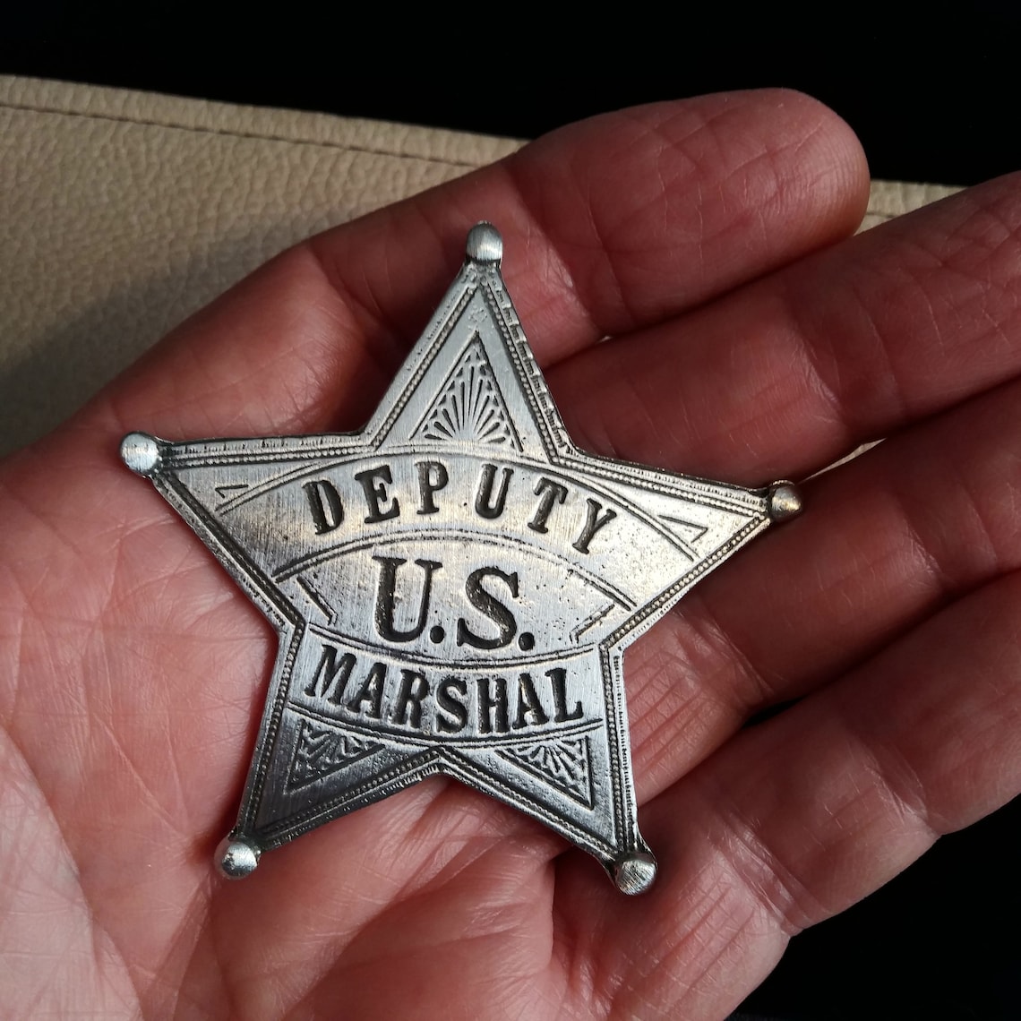 Deputy US Marshall 5 Point Star Badge With Pin Back (made in the USA ...