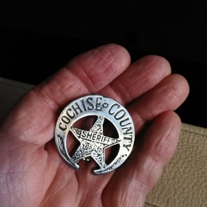 Cochise County Sheriff Badge With Pin Back (made in the USA) - Etsy